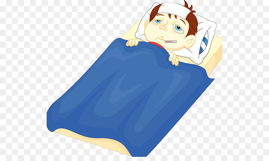 Gambar png orang yang sedang sakit demam diatas kasur - Jualdesainku