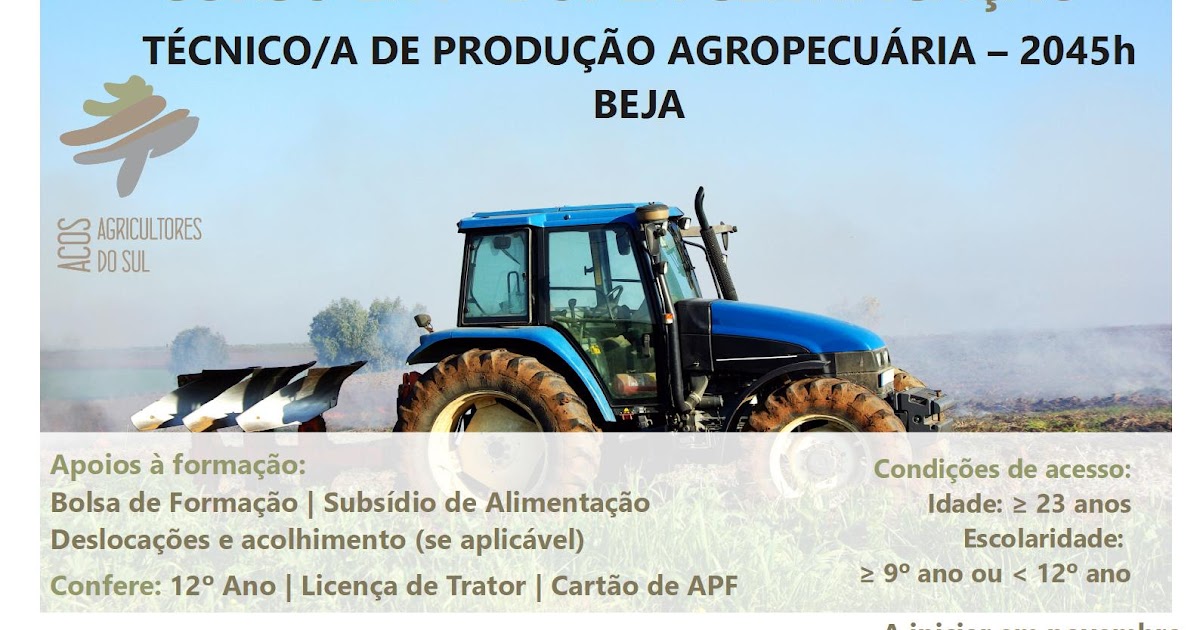 estado de Barrancos: Curso EFA - Técnico de produção agropecuária (Beja)