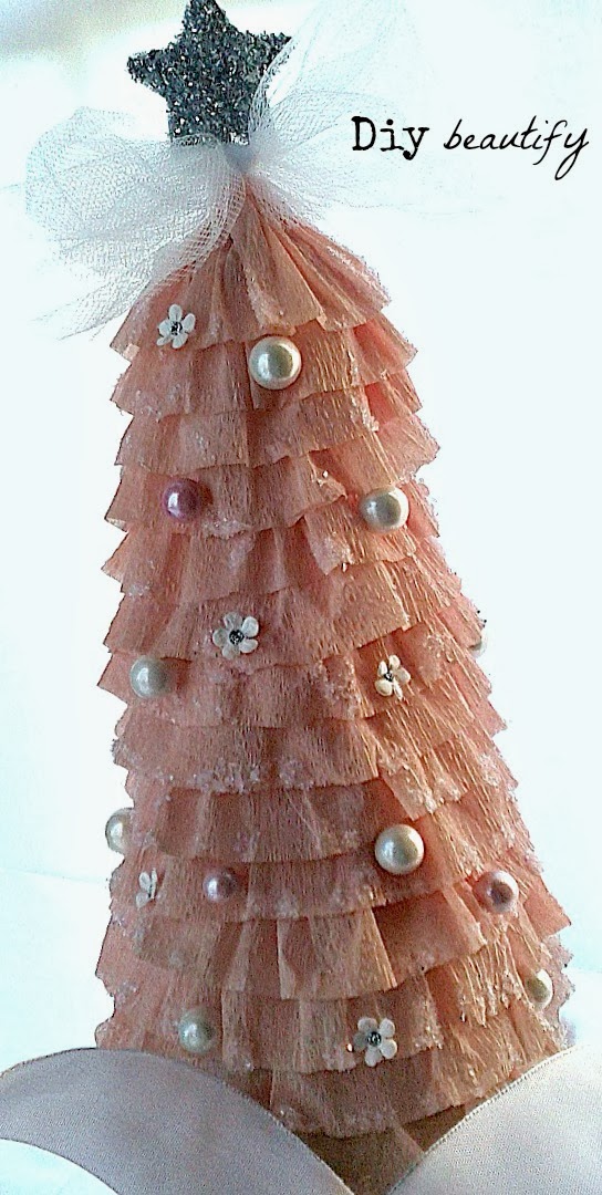 Ruffled Crepe Paper Christmas Trees - DIY Beautify - Creating Beauty at ...