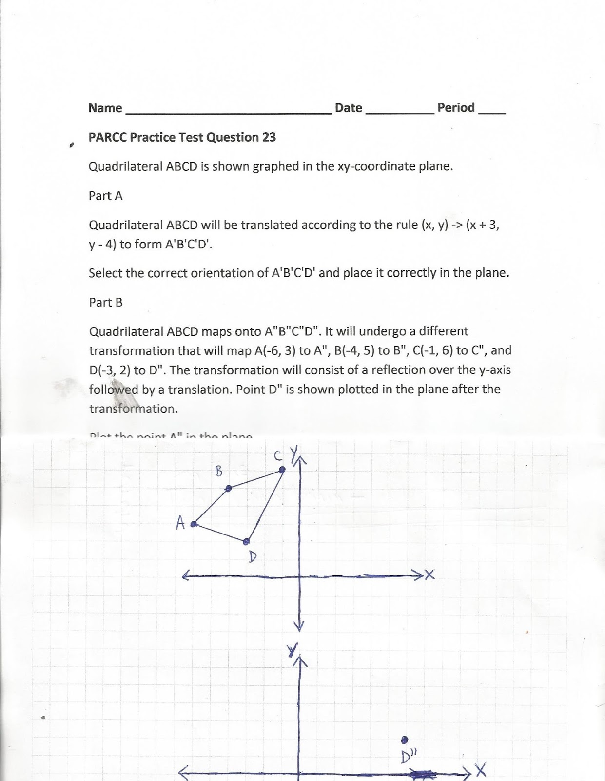 Geometry, Common Core Style: PARCC Practice Test Question 23 (Day 166)