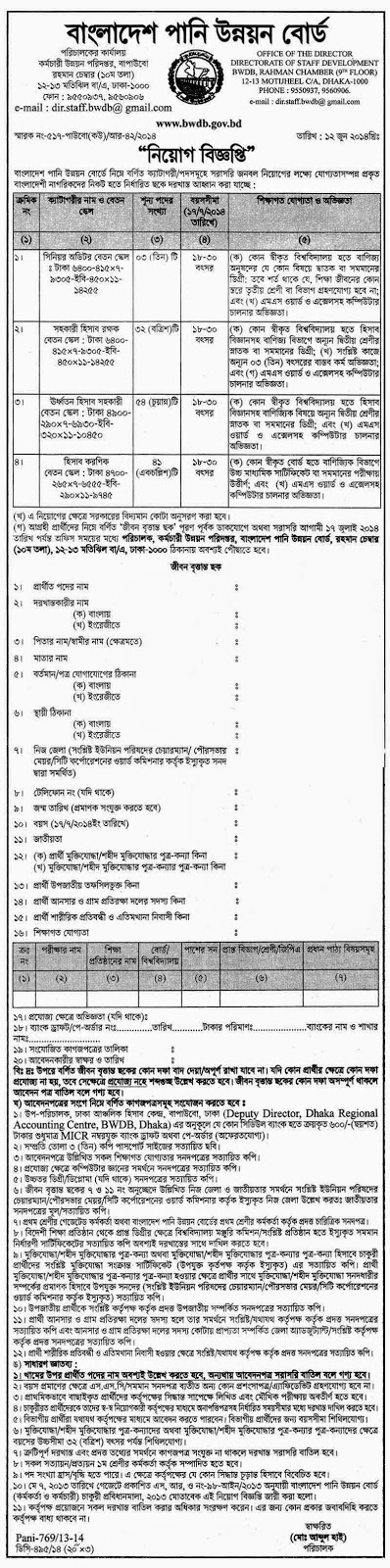 Bangladesh Water Development Board (BWDB) Job Circular | Life in Bangladesh