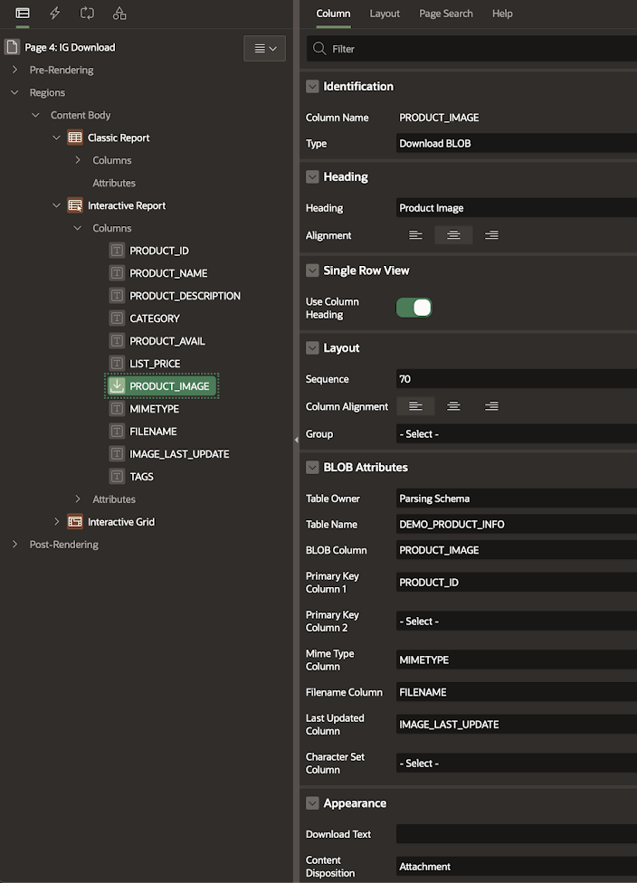 Dimitri Gielis Blog (Oracle Application Express - APEX): Adding a download (blob) link and ...