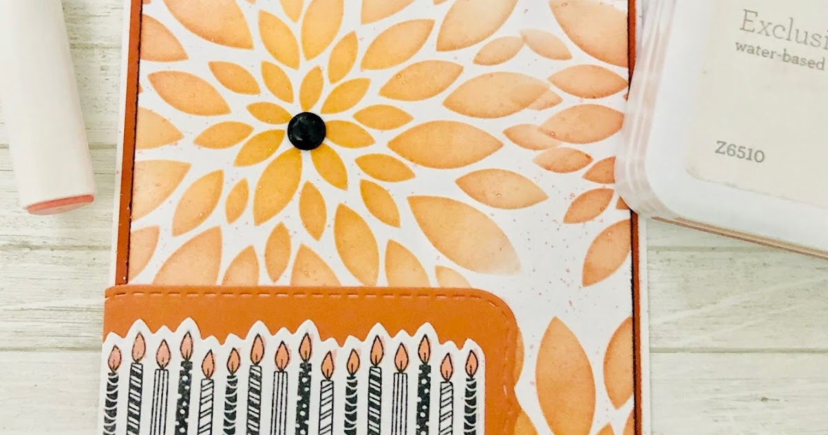 Show and Tell with Michelle: Stencil Card ~ Color Dare #420