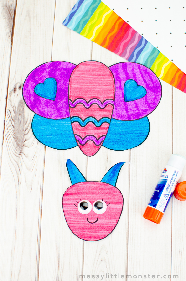 The Cutest Mix & Match Paper Bug Crafts (template included!) - Messy ...