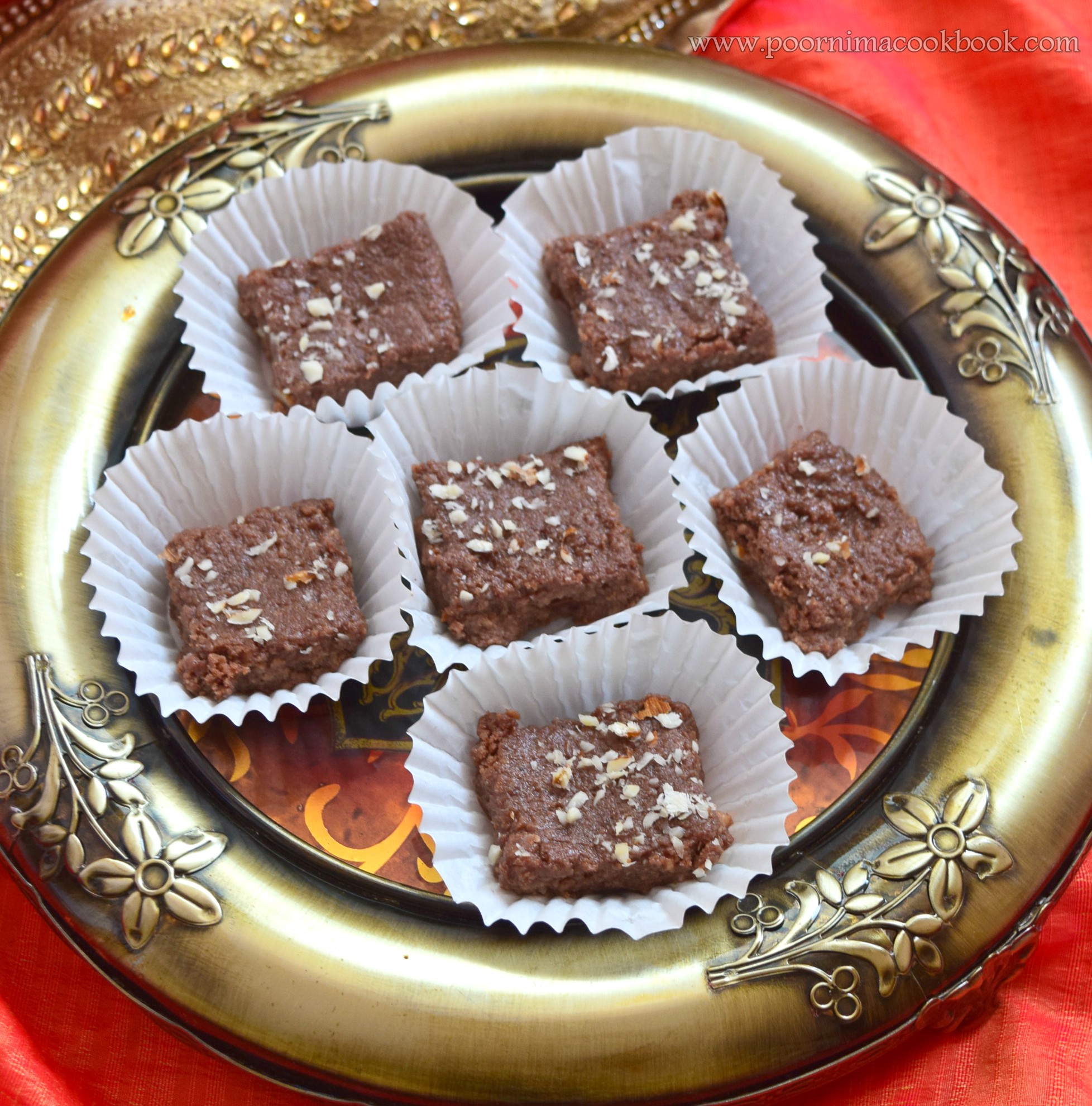 Poornima's Cook Book: Chocolate Paneer Burfi / Paneer Burfi