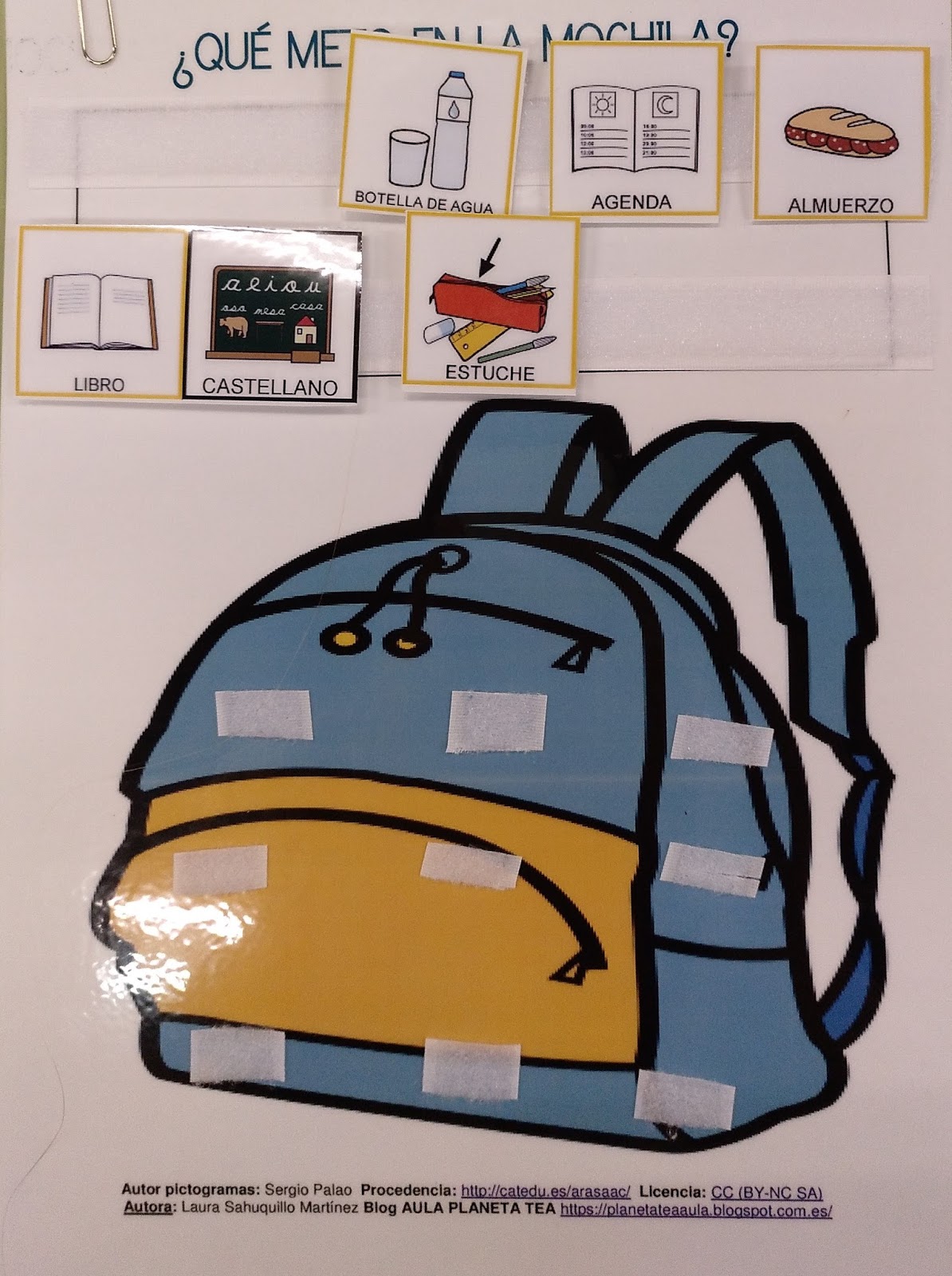 Aula Planeta TEA: ¿QUÉ METO EN LA MOCHILA?