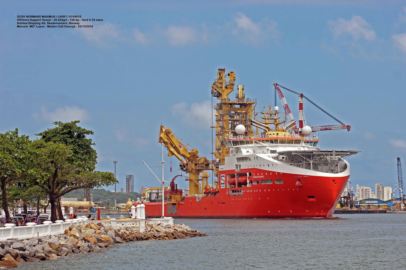 Santos Shiplovers: OCSV Normand Maximus / LAVR7 - Leaving Santos, bound ...