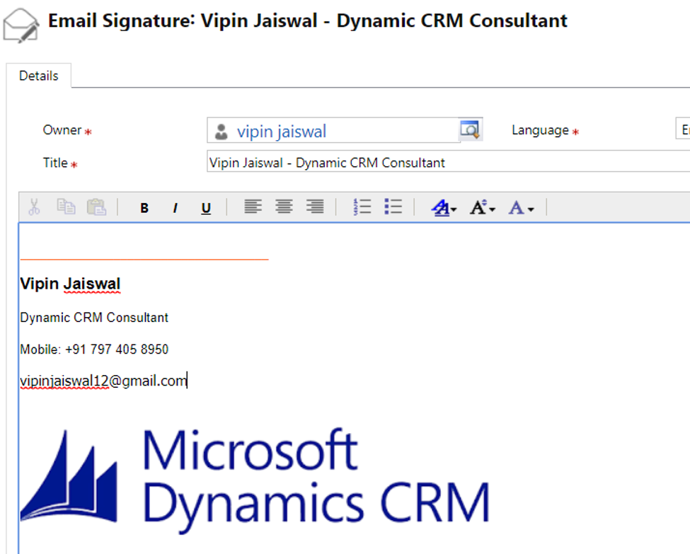 Microsoft Dynamic CRM: How to make Email signature not editable in ...