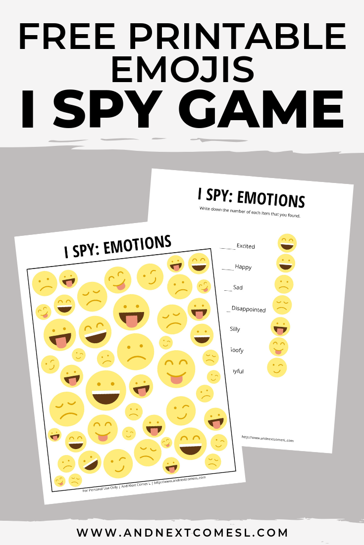 Emotion Themed I Spy Game {Free Printable for Kids} | And Next Comes L ...