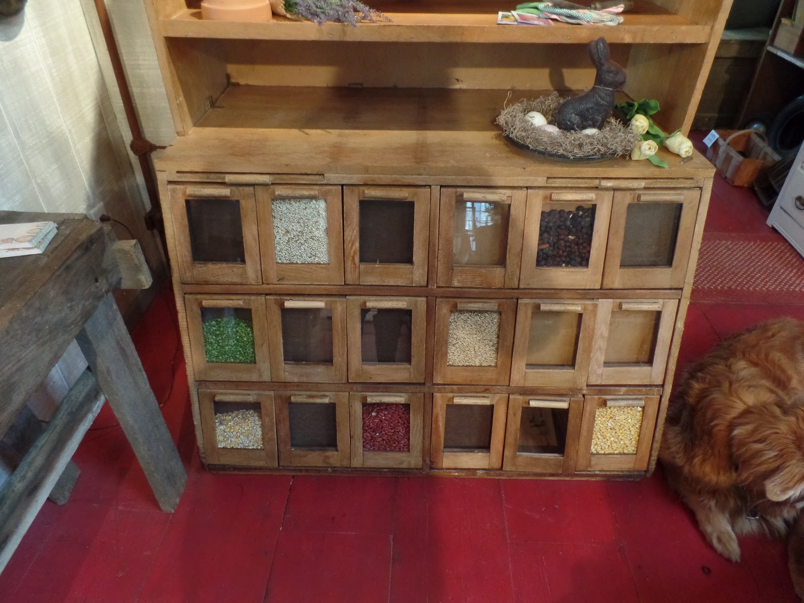 Log Cabin Antiques & Gifts: Fabulous hand crafted seed bins and display ...