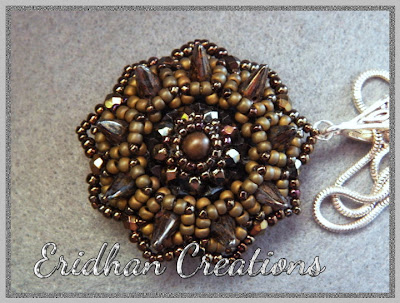 Eridhan Creations - Beading Tutorials: Spiky Flower - beaded pendant