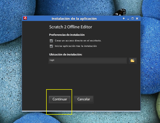 Cotidiana Place: Scratch 2 Offline Editor en Debian Jessie 64 bit