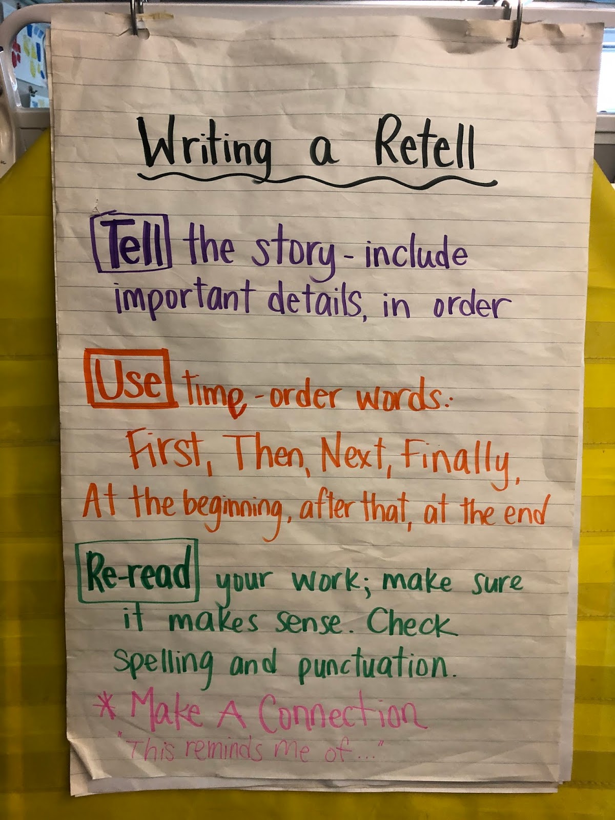 Writing a Retell