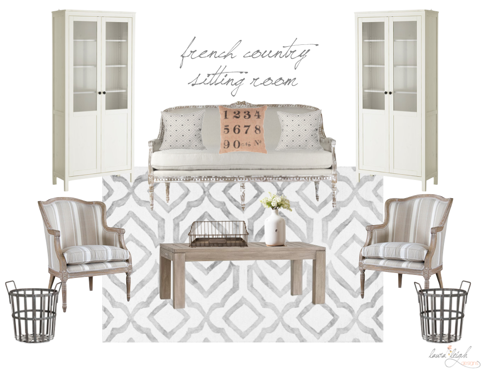 French Country Sitting Room - The Unique Nest