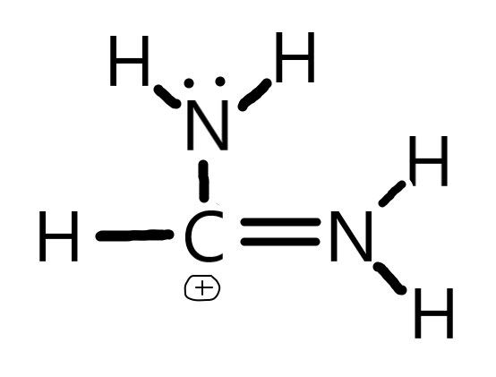 CH(NH2)2+ Lewis Structure | Name | Formal Charge
