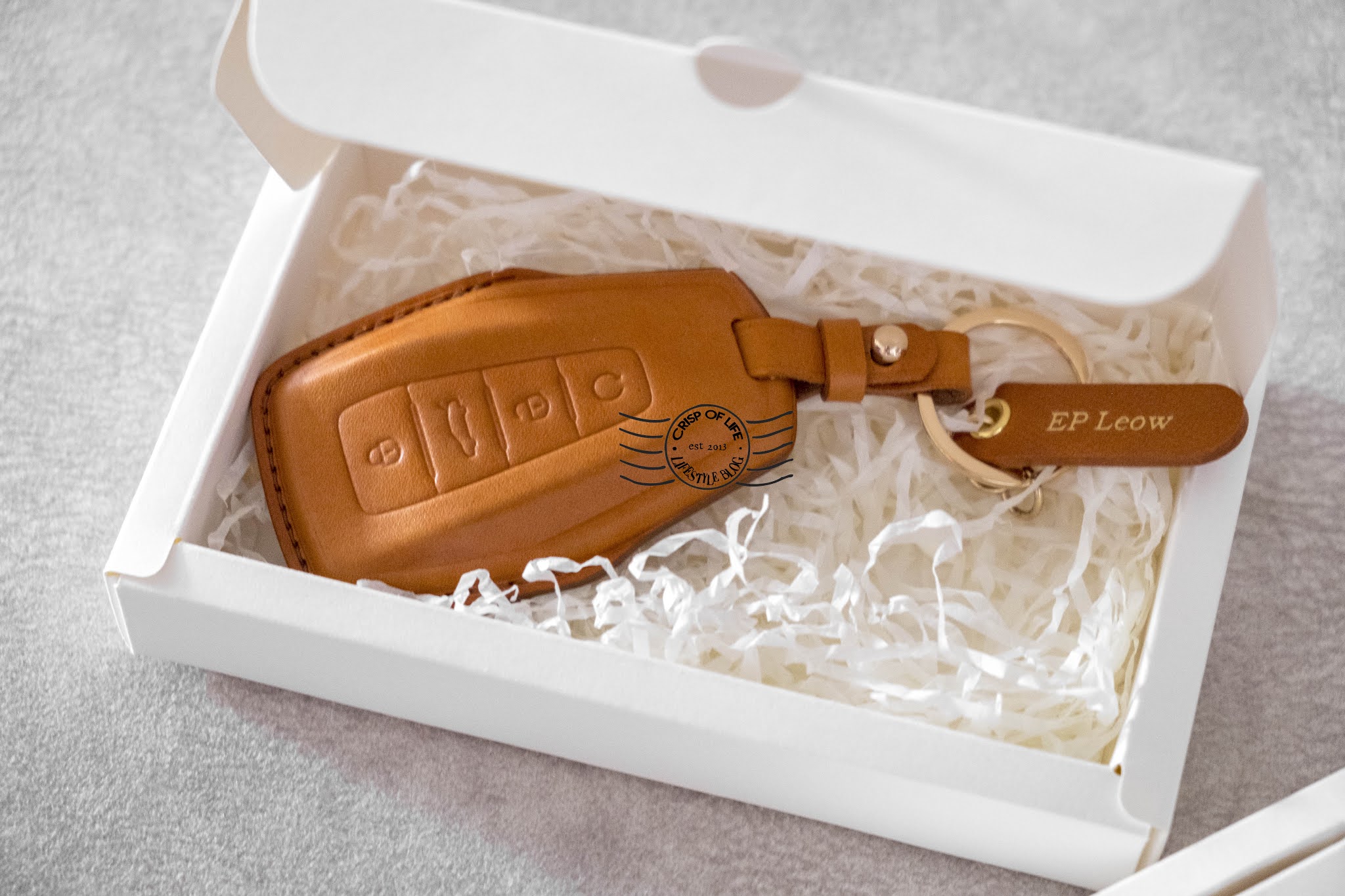 Customized Leather Car Key Sleeve from TYDE - Crisp of Life