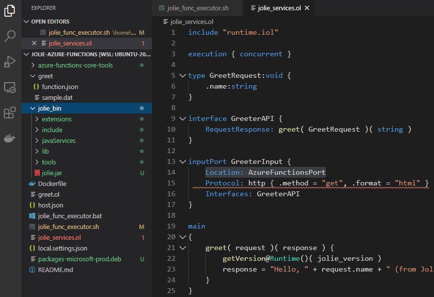 Jolie on Azure Functions
