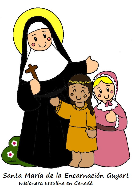 Mis ilustraciones: Santa María de la Encarnación Guyart