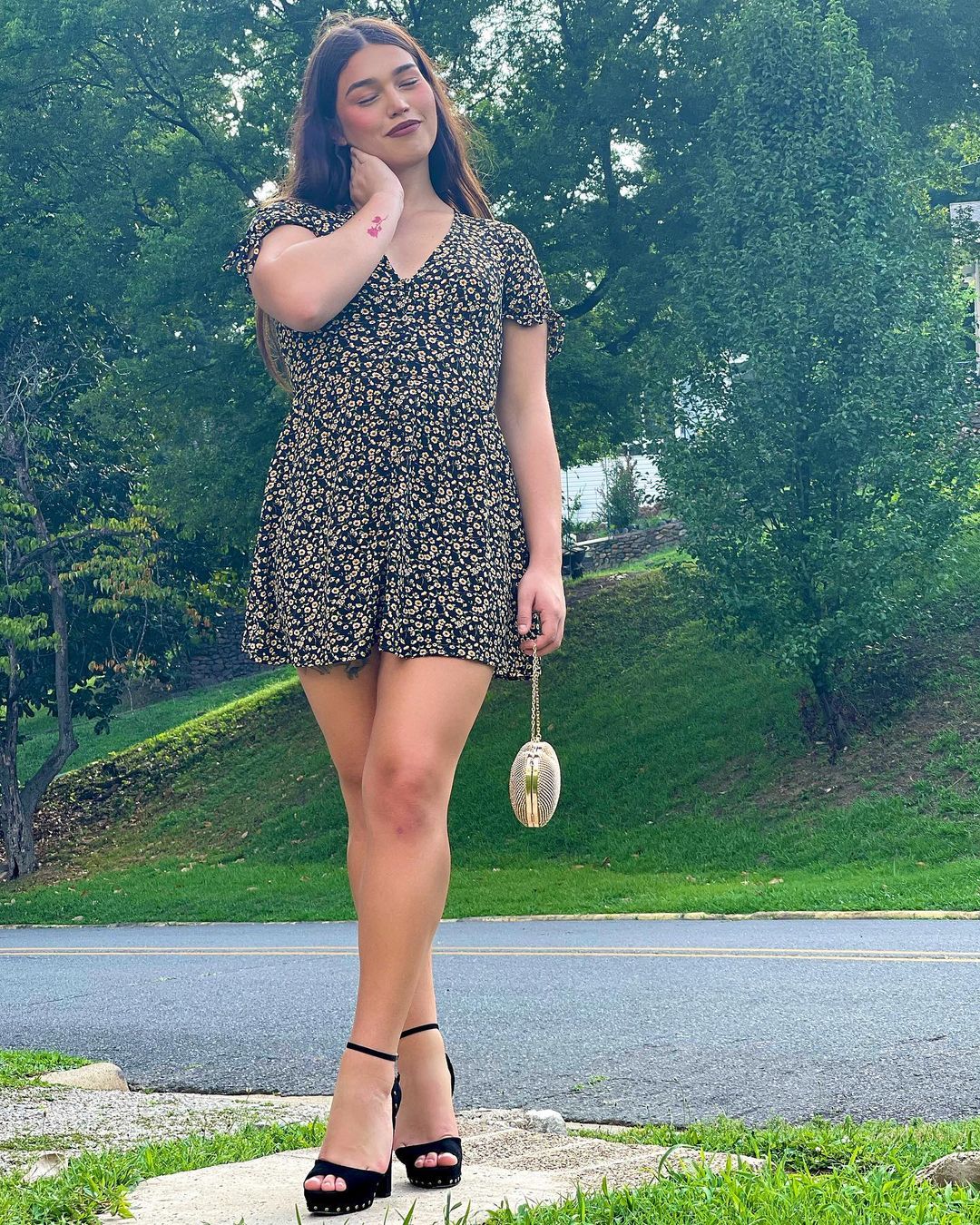 Ariel Long – Most Beautiful Transgender in Floral Print Mini Dress - TG ...