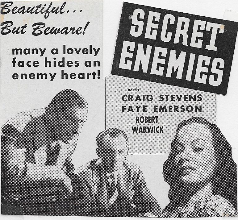 Laura's Miscellaneous Musings: Tonight's Movie: Secret Enemies (1942)