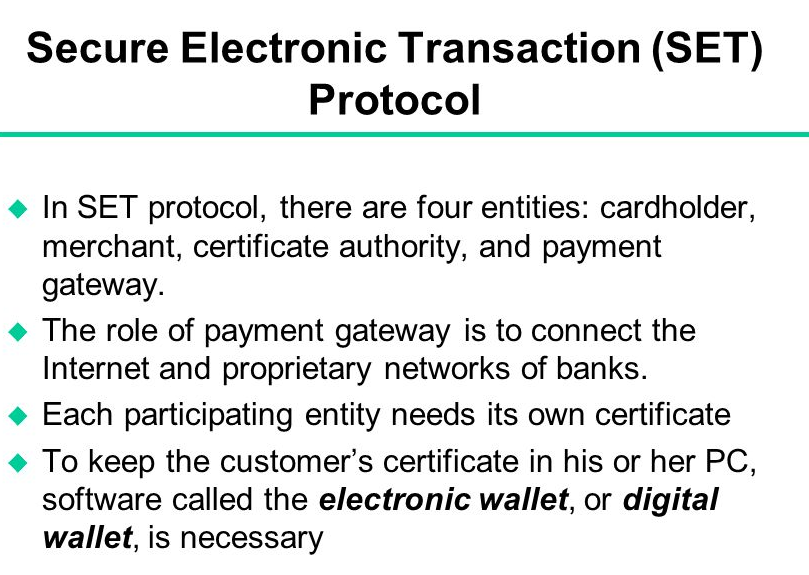 BCA 6th sem Notes -Electronic Payment Systems,Is SET a failure ...