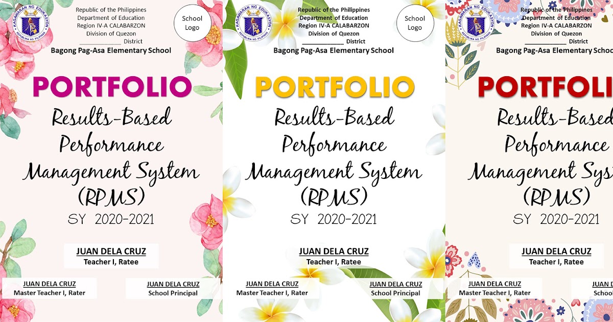 NEW RPMS E-PORTFOLIO FOR TEACHERS (Designs 5-8) Free Download - DepEd Click