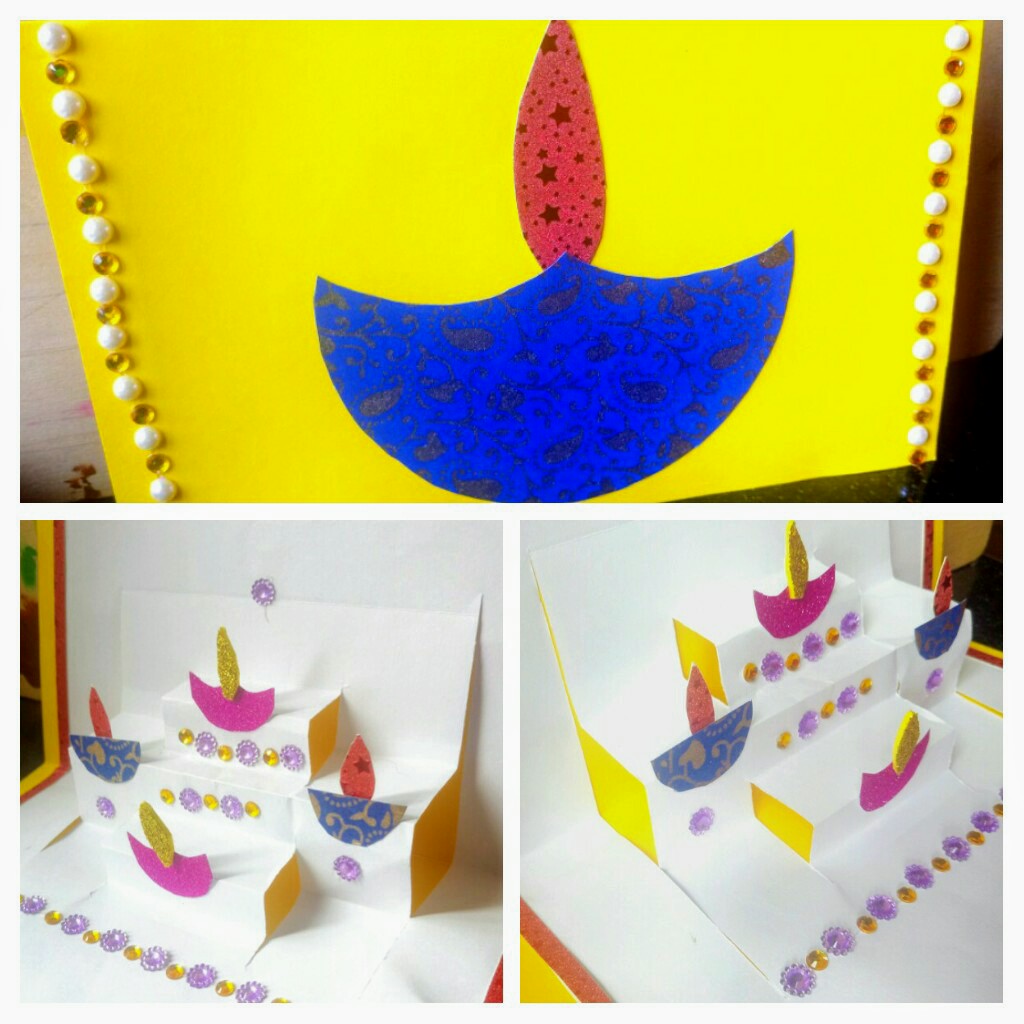 Life's little treasures: Diwali pop up card
