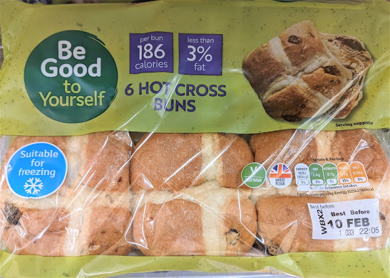 Sainsbury's Hot Cross Buns - Be Good to Yourself Review