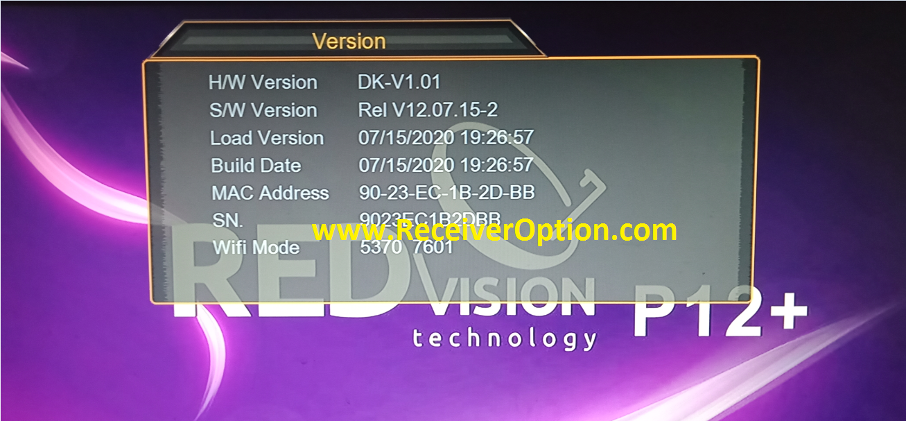 REDVISION P12 PLUS HD RECEIVER NEW SOFTWARE 15 JULY 2020 - How To Enter ...