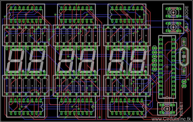 CircuitsInc - Circuit to PCB converter!: Digital Table Clock - Prototype