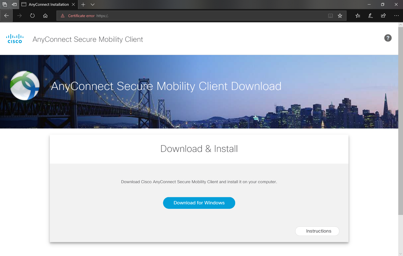 Push Knowledge base: Cisco: How to install Cisco AnyConnect