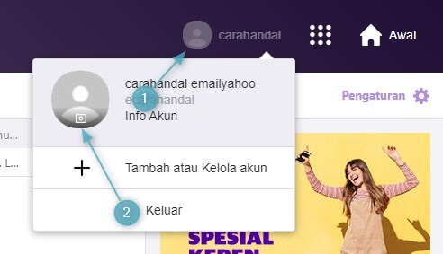 Cara Mengganti Foto Profil Email Yahoo - Cara Handal