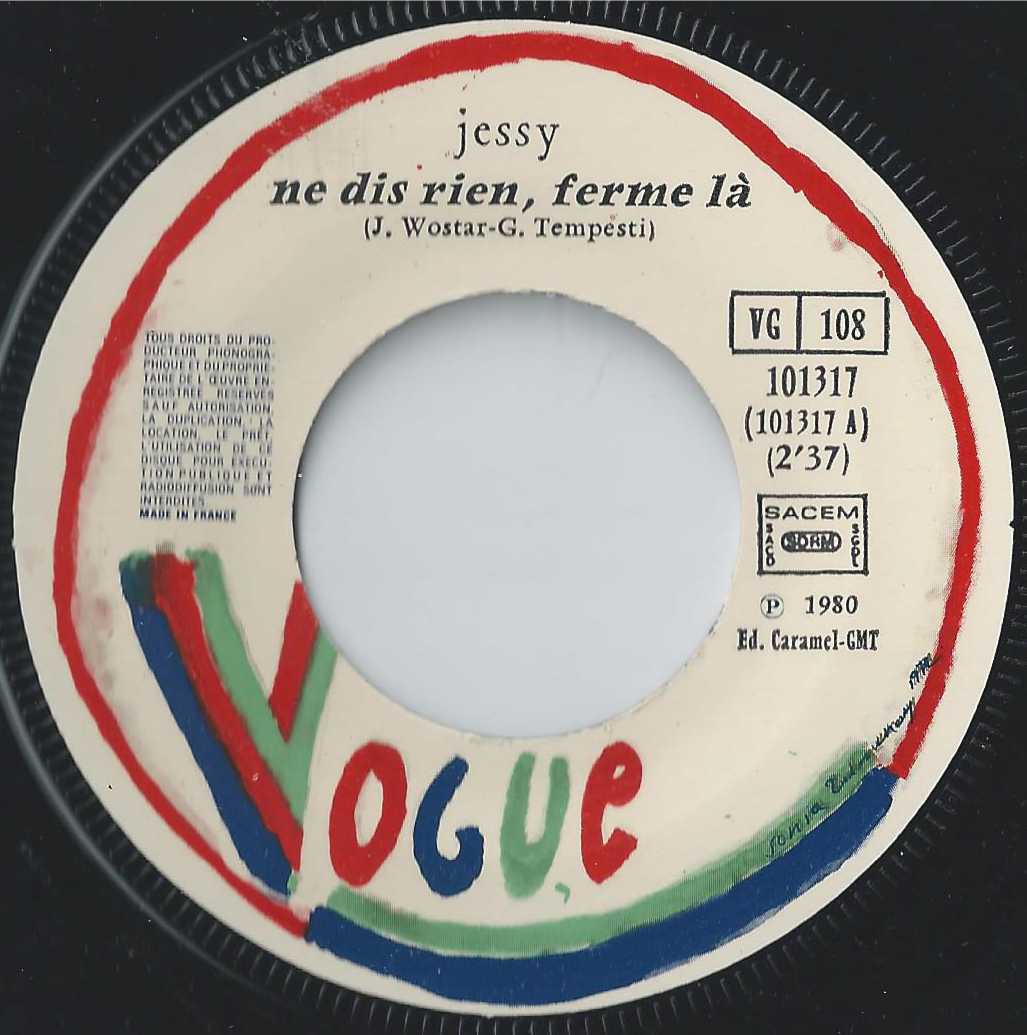 Compartilhando Reggae: Jessy - Ne Dis Rien Ferme-La 1980