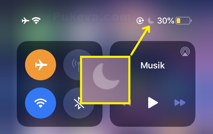 Fungsi dan Arti Tanda Icon Bulan Sabit di iPhone / iPad | PUKEVA