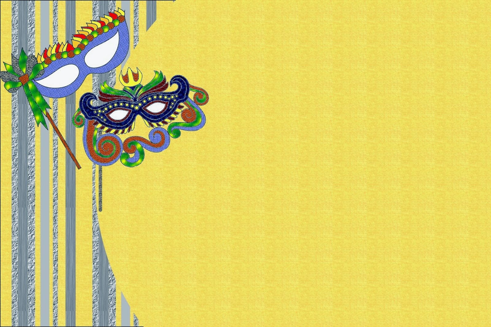 Máscaras de Carnaval: Invitaciones para Imprimir Gratis. - Ideas y ...