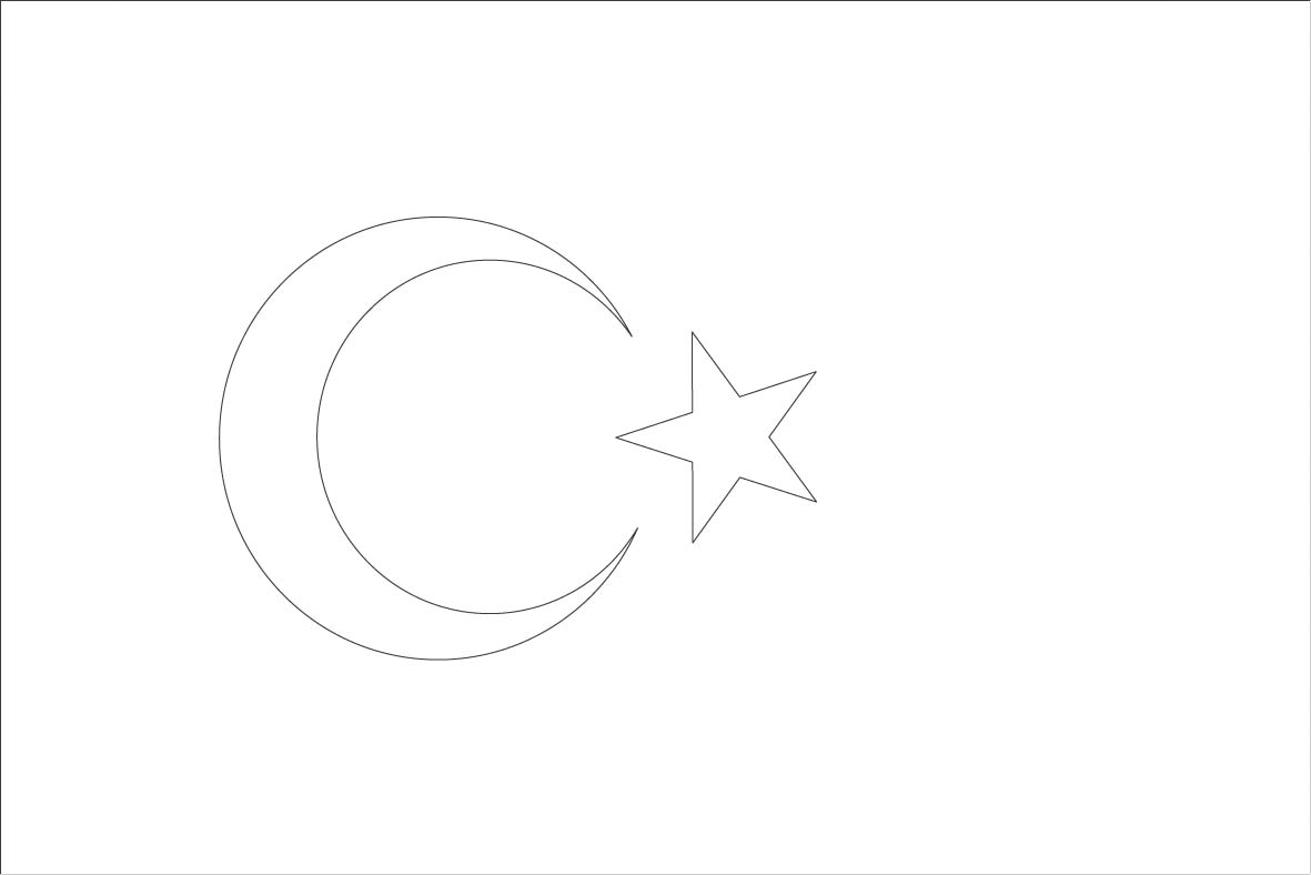 Turkey Flag Coloring Page ~ Coloring Pages