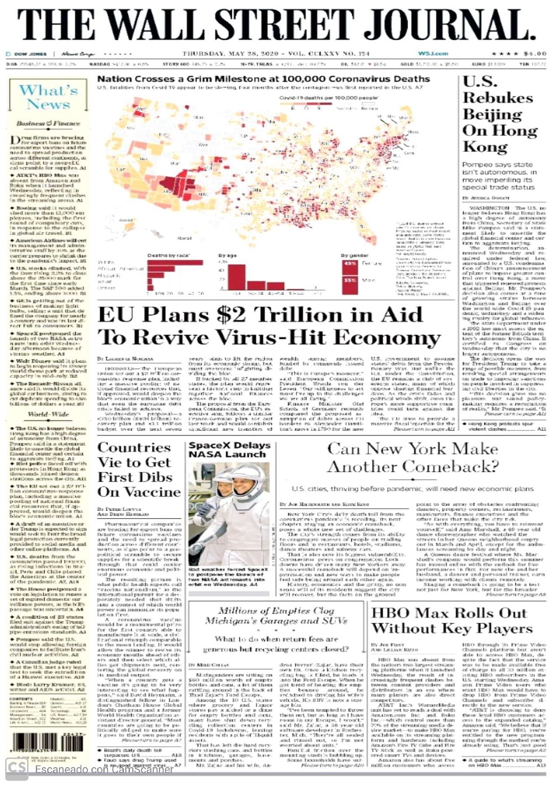 Portadas de periódico Internacionales. - Agency