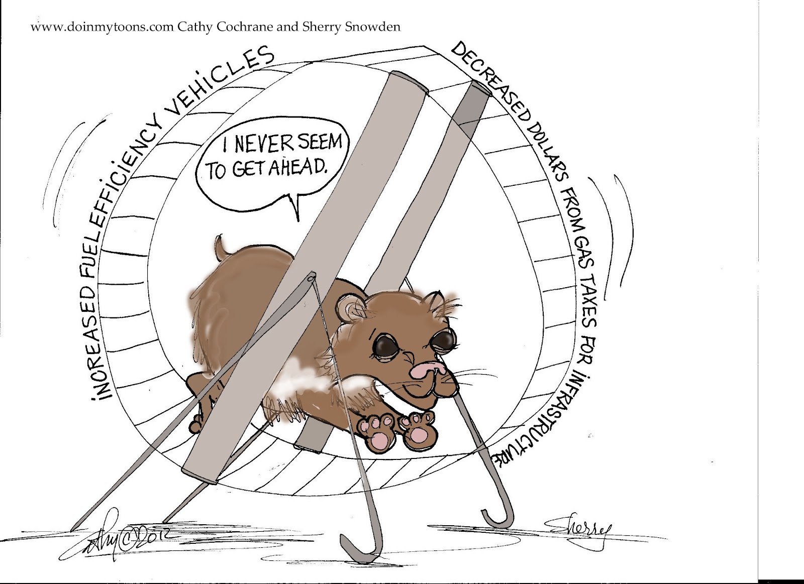 DoinMyToons: Fuel Efficiency Hamster Wheel