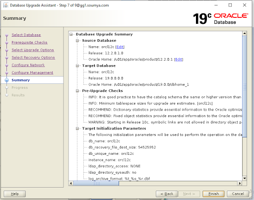 Soumya's Database Blog : Oracle Database Upgrade from 12c to 19c using DBUA