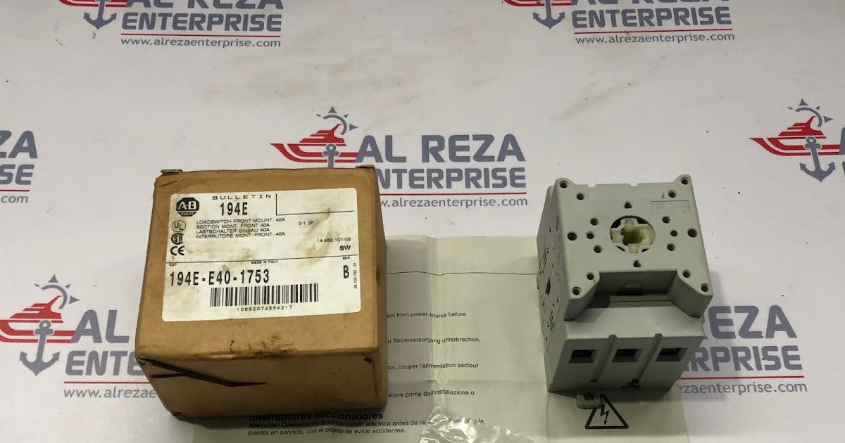 ALLEN BRADLEY 194E-E40-1753 3-POLE PANEL MOUNT ISOLATOR SWITCH