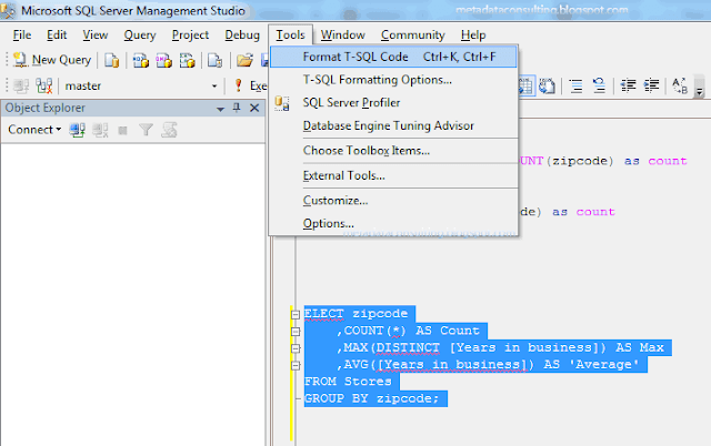 Metadata Consulting [dot] ca: mySQL Workbench vs SQL Server Management ...
