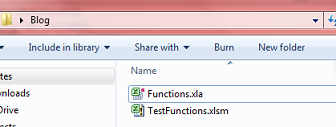 VBA: How To Call .Xla Functions In To .Xlsm Excel File