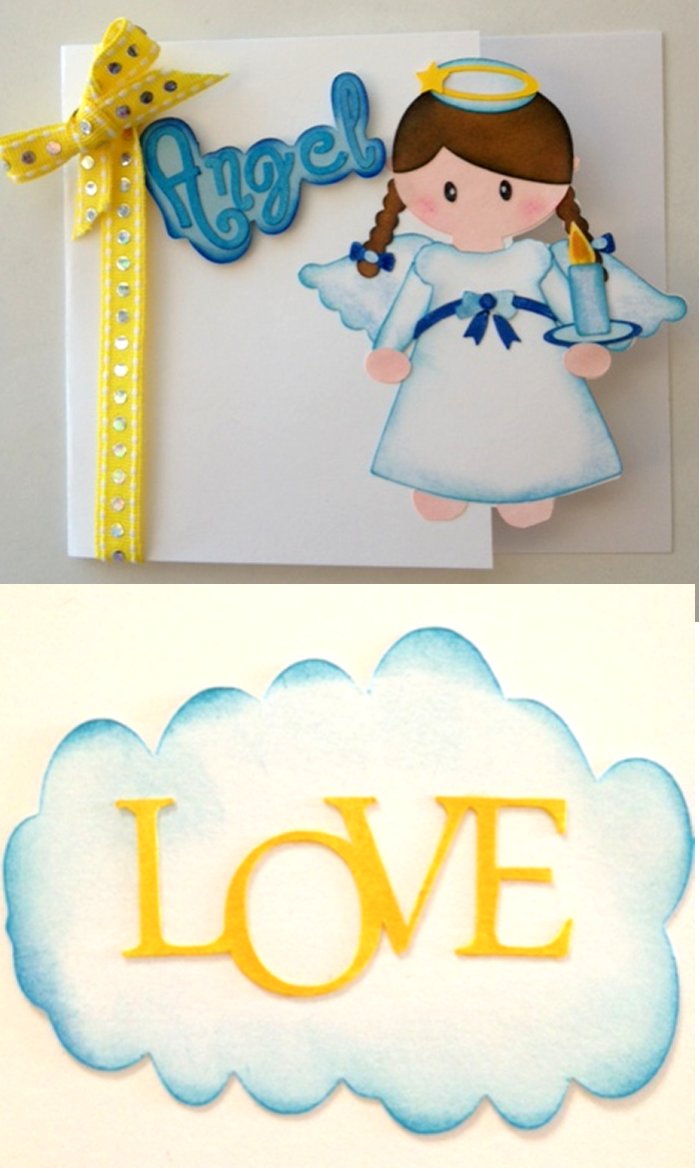 Paper Craft Creations: Precious Little Angel's & Cuddly Angel Cutout Card