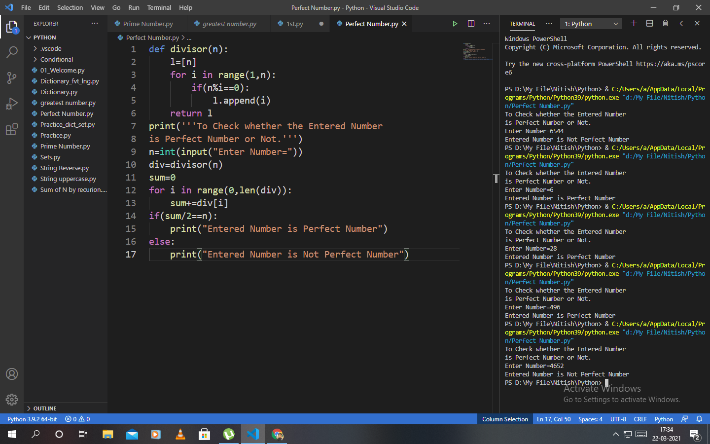 To Check Perfect Number Function For Loop Python To Check Perfect Number Function For Loop Python