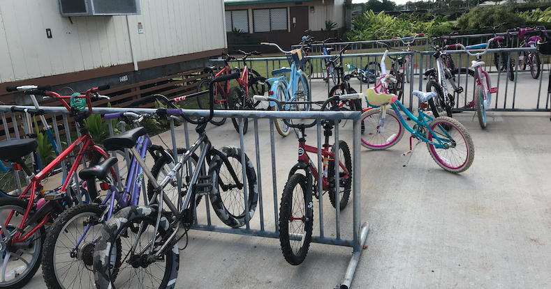 Holomua Elementary School: New Bike Racks