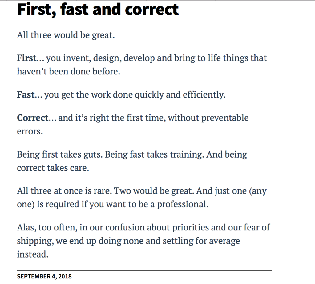 Facilitating Impact: First, Fast and Correct