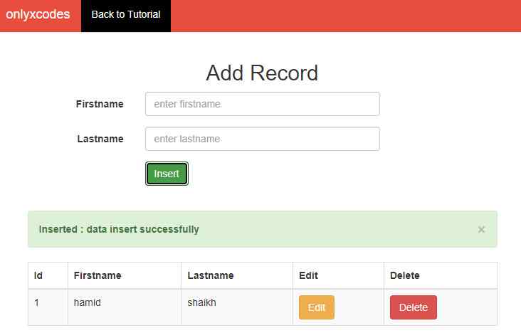 create new record - crud operation in php using oops concept create new record - crud operation in php using oops concept
