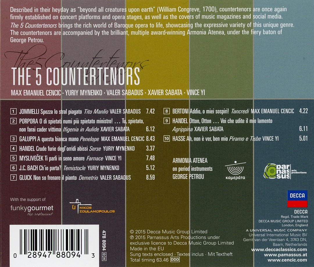 makdelart - classique: The 5 Countertenors (Cencic, Mynenko, Sabadus ...