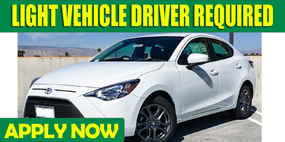 LIGHT VEHICLE DRIVER REQUIRED