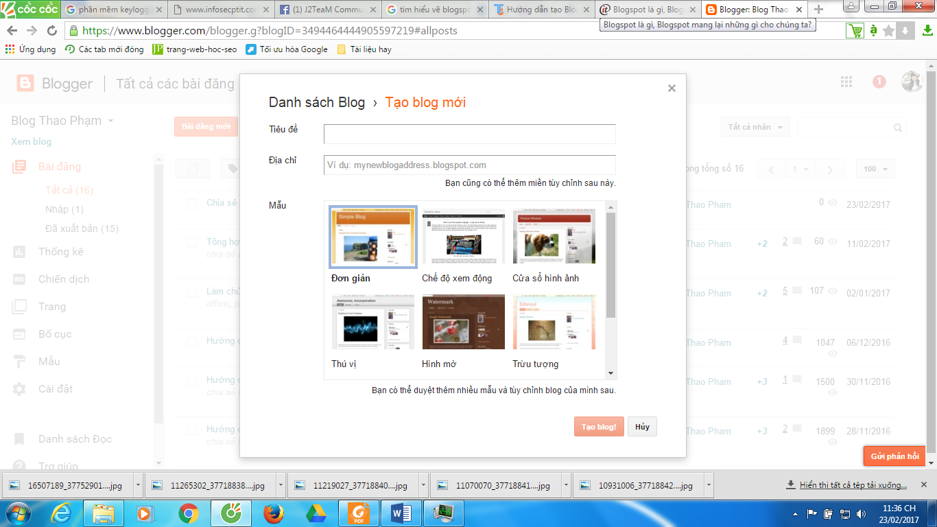 Tìm hiểu về blogspot và hướng dẫn tạo một blog cho riêng bạn